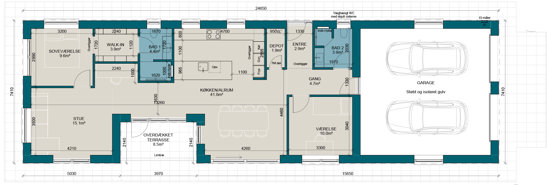 L121 | Plantegning til nybyg | Milton Huse